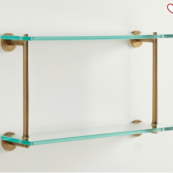 Pottery Barn | Bath | Pottery Barn Linden Handcrafted Double Tier Shelf ...